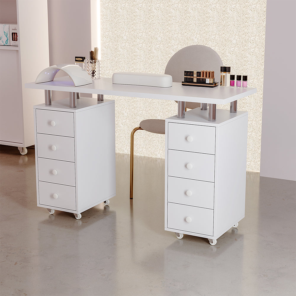 Luxury Manicure Table With Storage 8-Drawer